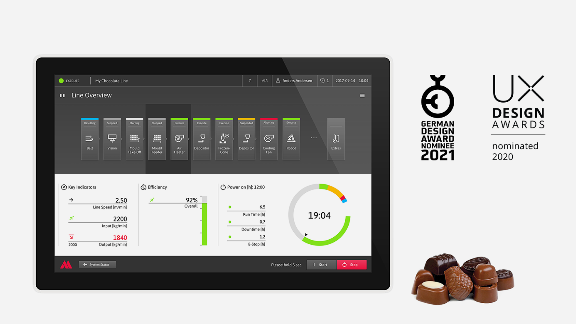 Aasted Smart Control nominated for UX & German Design Award | HMI Project